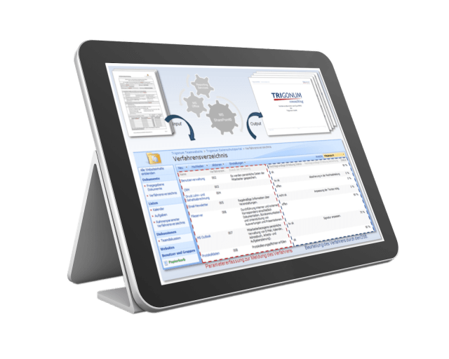 Verarbeitungsbeschreibung - Trigonum - Managementsysteme für Informationssicherheit und ...
